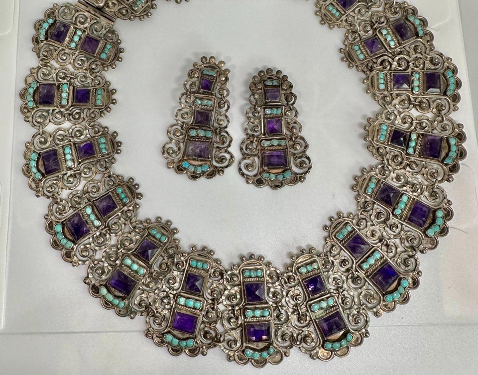 Madeleine Albright's MATL Matilde Poulat Amethyst Turquoise Necklace ...