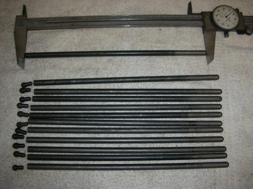 Corvair Chrome alloy 3 Piece Push rods machined .115 long for Roller ...