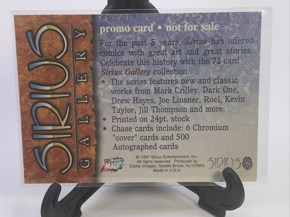 1997 SIRIUS GALLERY COMIC IMAGES PROMO CARD | eBay