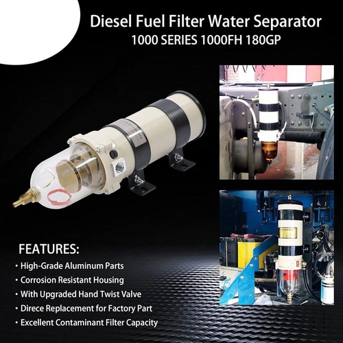 Marine Boat Filter & Water Separator kit 30 Micron Element 1000FH ...