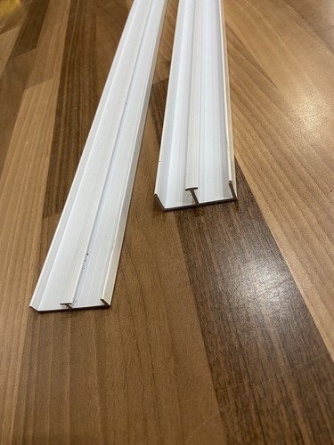 2’ (61cm) 12mm Sliding Door Track White | eBay