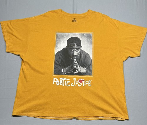 Philco's Poetic Justice Tupac Shakur Yellow Graphic T-Shirt Size 3X | eBay