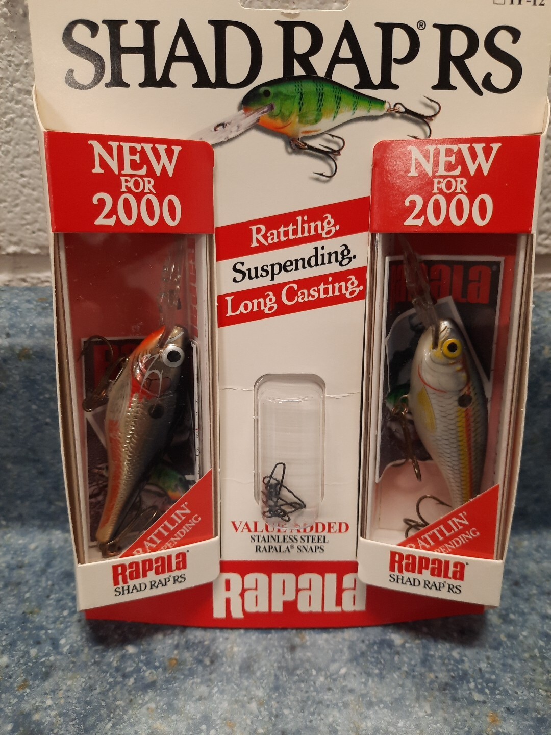 Rapala Shad Rap RS 2 Pack! Rattling Suspending Shad Rap Made In Ireland ...