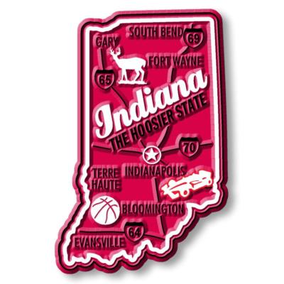 Indiana the Hoosier State Premium Map Fridge Magnet | eBay