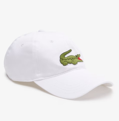 Lacoste Big Front Croc Solid Cotton Crocodile Badge Baseball Hat Cap ...