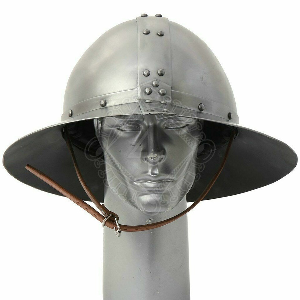 18 gauge Steel Medieval Knight Kettle hat Helmet Warrior Christmas ...