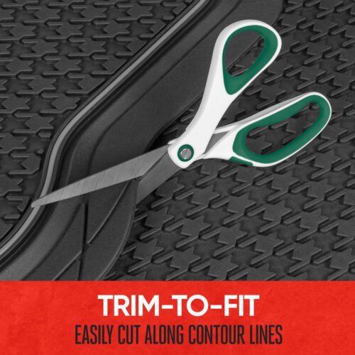 4PC Set Motor Trend Car Floor Mats All Weather Rubber Semi Custom Fit ...