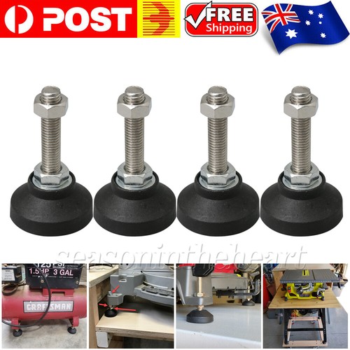 M12 x 50mm Adjustable Furniture Leveling Feet Nylon&Steel Pack of 4 | eBay