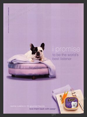 Cesar Dog Food French Bulldog 2000s Print Advertisement Ad 2007 | eBay
