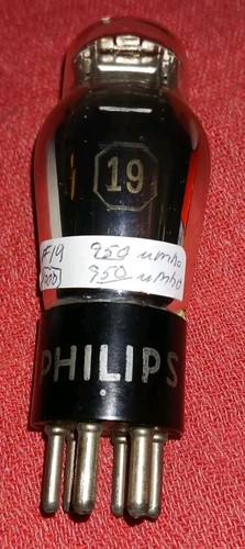 VINTAGE PHILIPS TYPE 19 DUAL TRIODE VACUUM TUBE TESTS GOOD | eBay