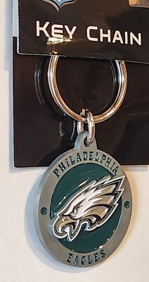 Philadelphia Eagles 3-D Logo Metal Key Chain NFL Football (Round) | eBay