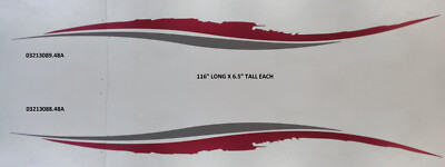 NEXT LEVEL HOLIDAY RAMBLER STRIPE DECALS 116"x6.5" RV CAMPER TRAILER ...