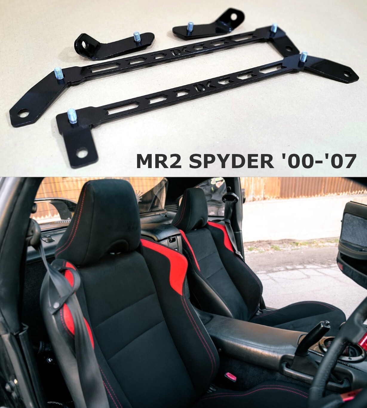 BRZ/FRS/GT86 SEAT CONVERSION KIT (BLACK) FOR 2000-2007 TOYOTA MR2 ...