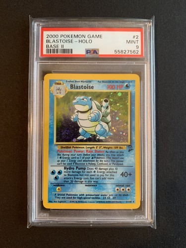 Pokémon Blastoise Base Set II Holo 2/130 PSA 9 (55827562) | eBay