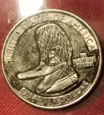 Hand Carved Hobo Nickel Quarter Lucky Duck Coin FREE SHIPPING Look! | eBay