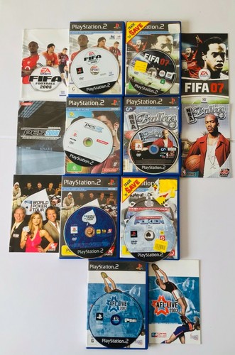 BASKETBALL POKER FIFA AFL PES 2008 PLAYSTATION 2 PS2 7 Sports Game ...