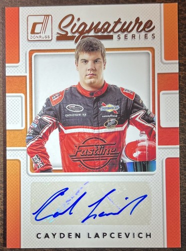 2018 PANINI DONRUSS RACING SIGNATURE SERIES CAYDEN LAPCEVICH AUTO RC ...