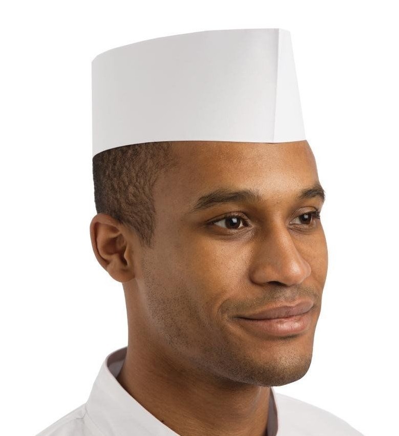 Paper Forage Hats White Disposable Catering Chef Hat Adjustable Size ...