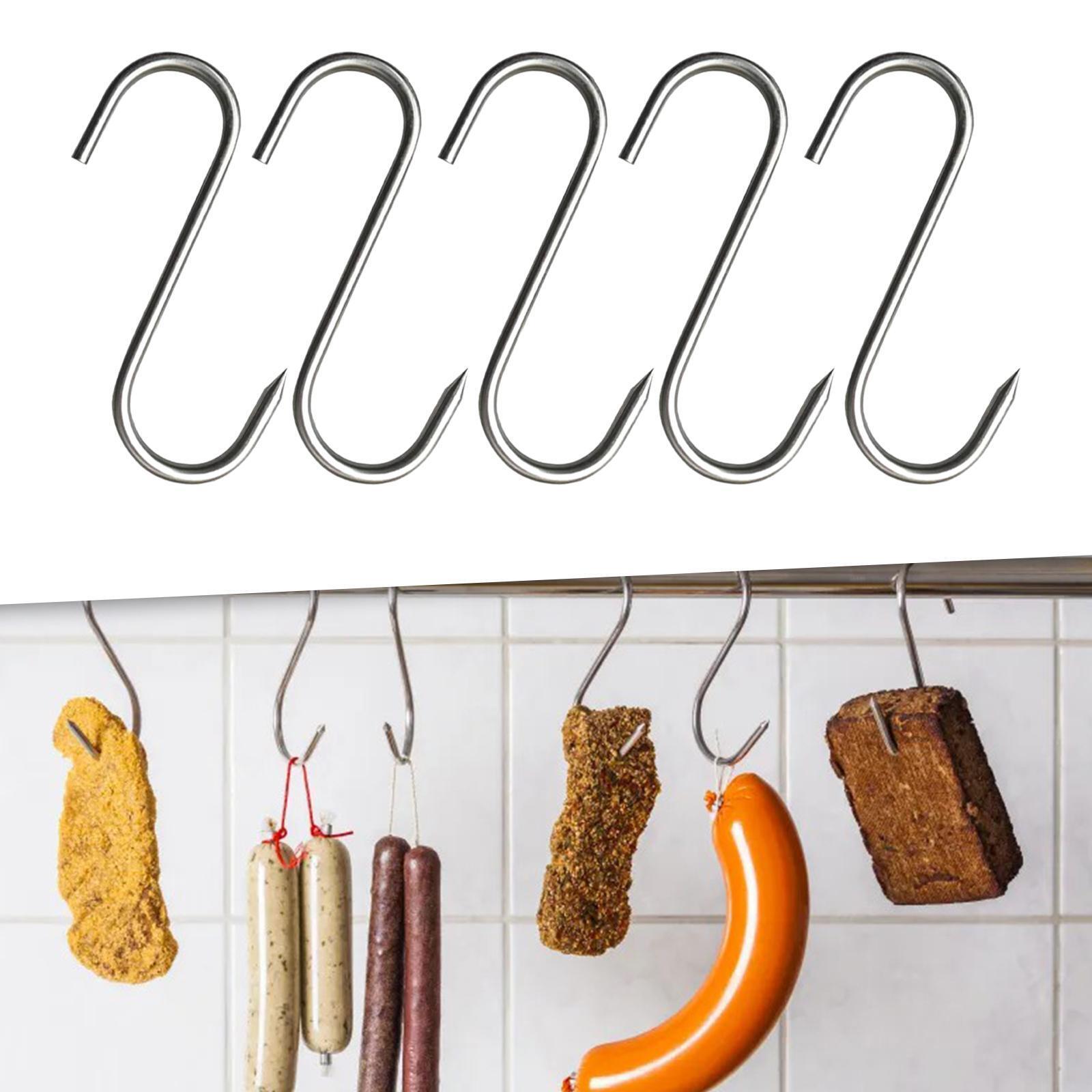 5Pcs Meat Hooks for Butchering Metal Meat Processing for Grill Cooking ...