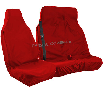 NEW CITROEN DISPATCH (16 on) Red HEAVY DUTY Waterproof VAN Seat COVERS ...