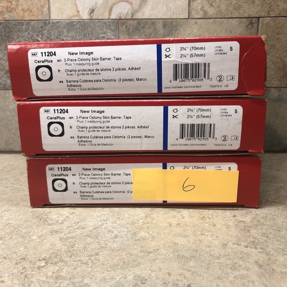 16 Hollister New Image Flat CeraPlus Skin Barrier 11204 610075029853 | eBay