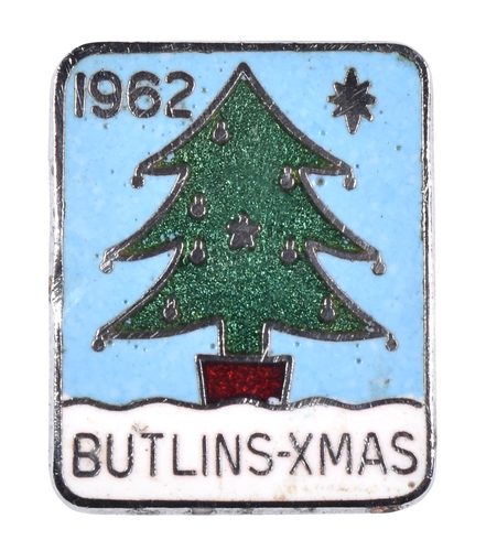 Vintage Old Butlins Holiday Camp Christmas Xmas 1962 Enamel Brooch ...