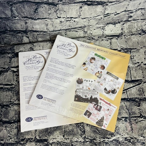 1999 Creative Memories 12x12” Border Basic Calendar Grid 2 packs | eBay