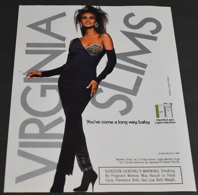 1989 Print Ad Sexy Heels Long Legs Virginia Slims Dress Beauty Fashion ...