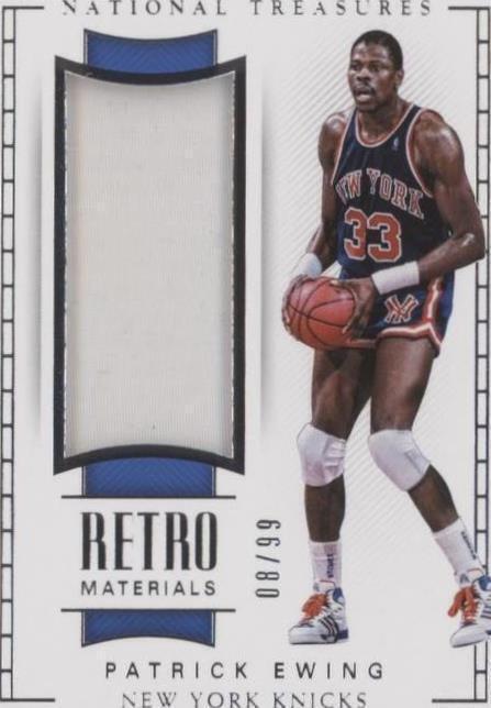 2017-18 Panini National Treasures - Retro Materials Patrick Ewing #RM ...