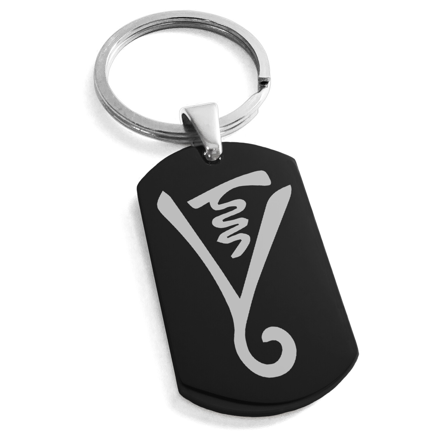 Stainless Steel Reiki Dumo Tibetan Master Symbol Dog Tag Necklace or ...