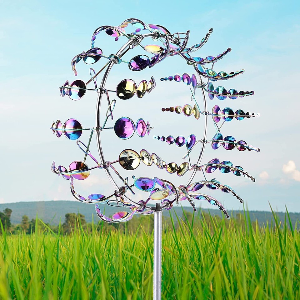 Magical Windmill Wind Powered Kinetic Metal And Sculpture Spinner ...