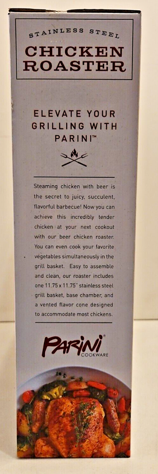 New! Parini Cookware Stainless Steel Chicken Roaster | eBay