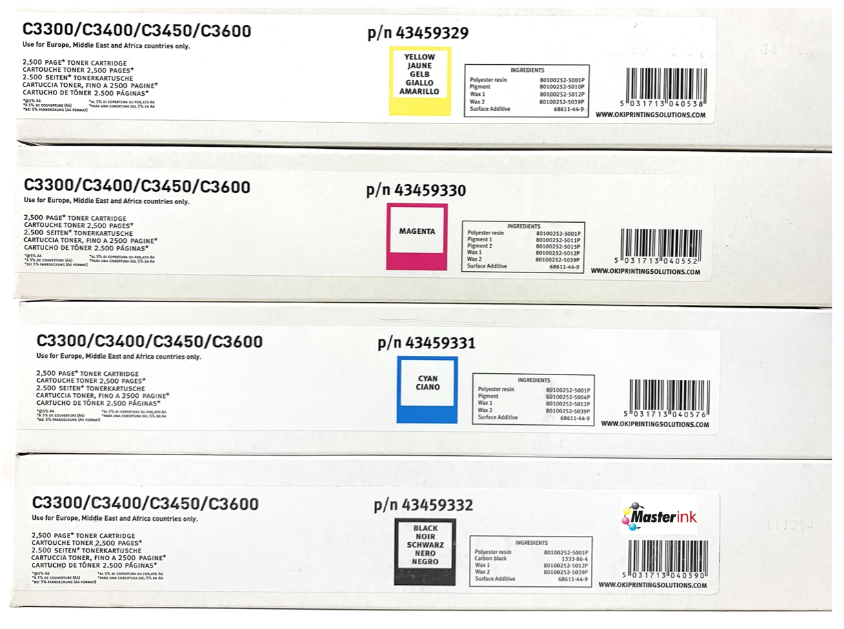 OKI 43459330 Toner Original Magenta For OKI C3300/C3400/C3450/C3600 A ...