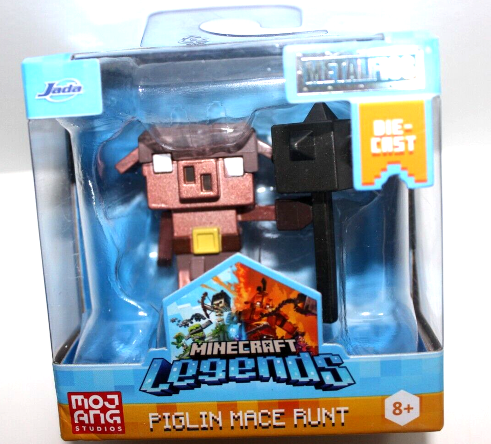 MINECRAFT Figure LEGENDS Die-Cast 2.5” Mini Piglin Mace Runt Jada ...