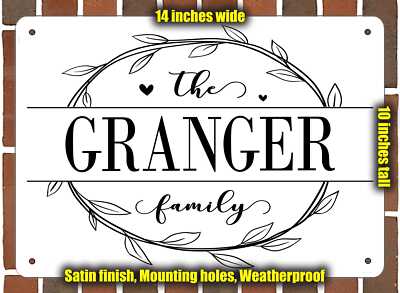 Granger Family Decorative Metal Door or Wall Plaque (Style 1) | eBay