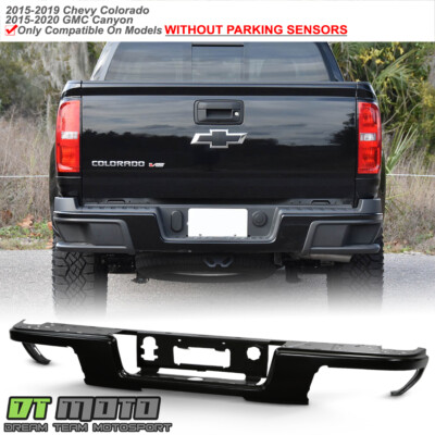 2015-2019 Chevy Colorado GMC Canyon w/o Sensor Black Rear Step Bumper ...
