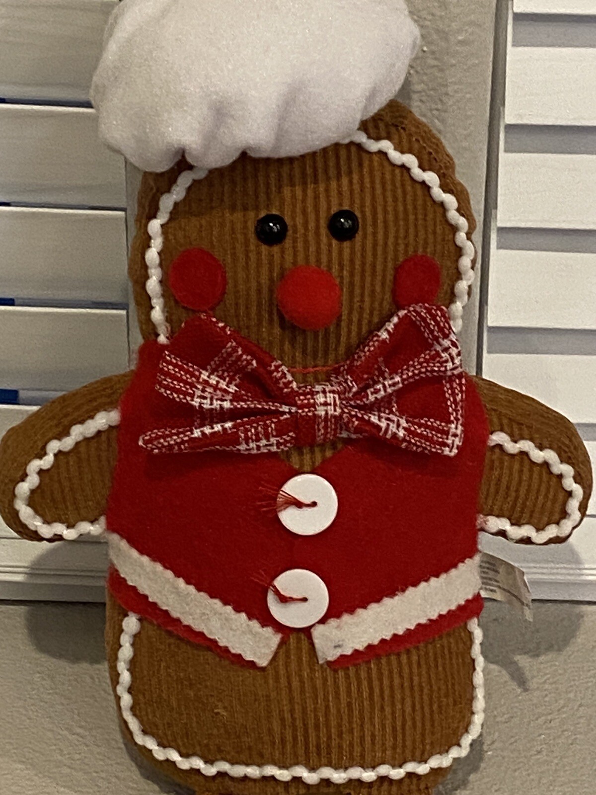 Hallmark 25” Fabric Gingerbread Man Chef Baker Christmas Shelf Sitter ...