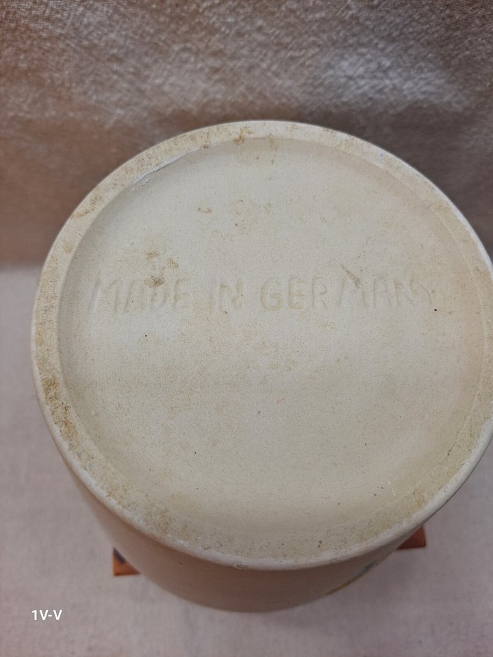 Ceramic Flower Pot Planter Vase Made In Germany 6” X 5” Pottery Hand ...