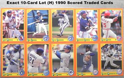 1990 Score Traded Exact 10-Card Lot (H) Pictured | eBay