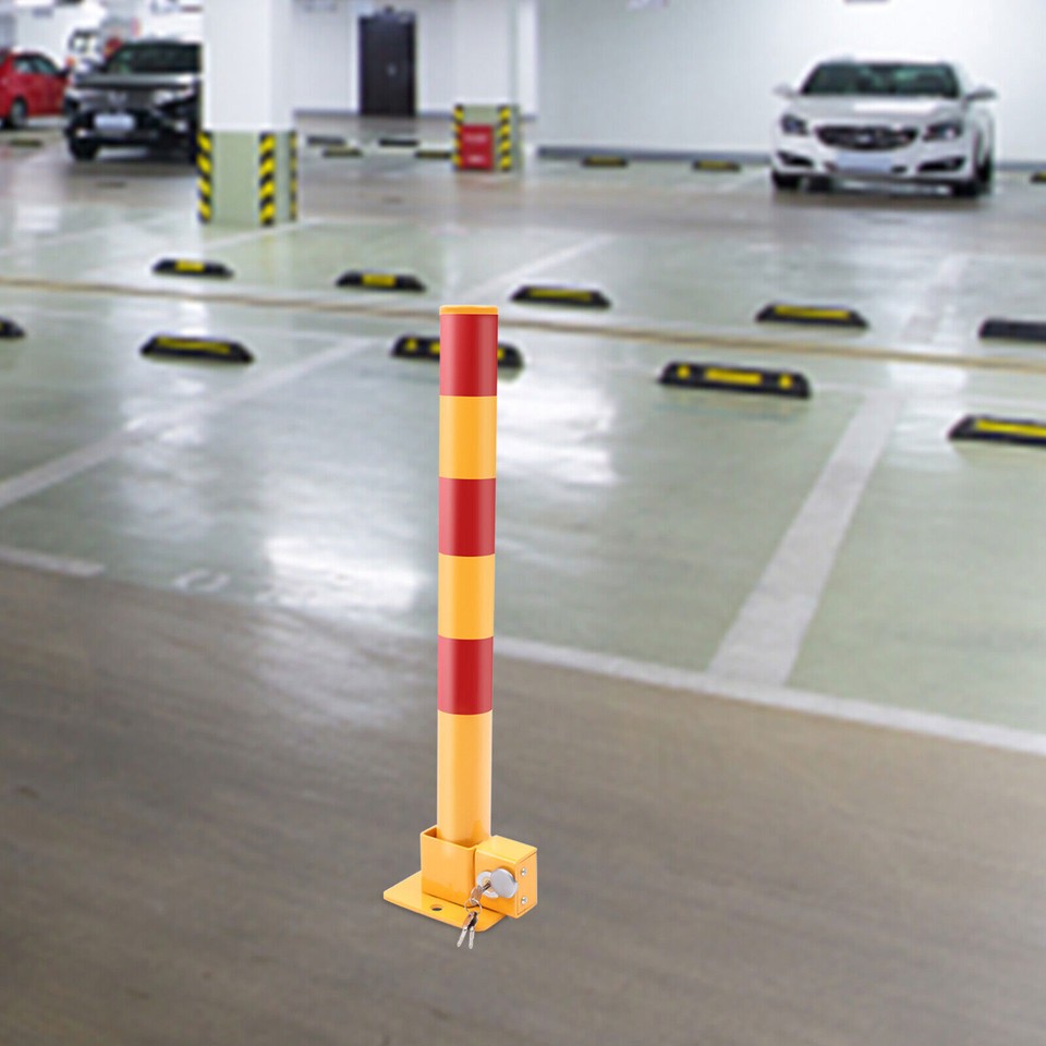 60cm H Safety Bollard Steel Bollard Post Street Parking Signs Barrier ...
