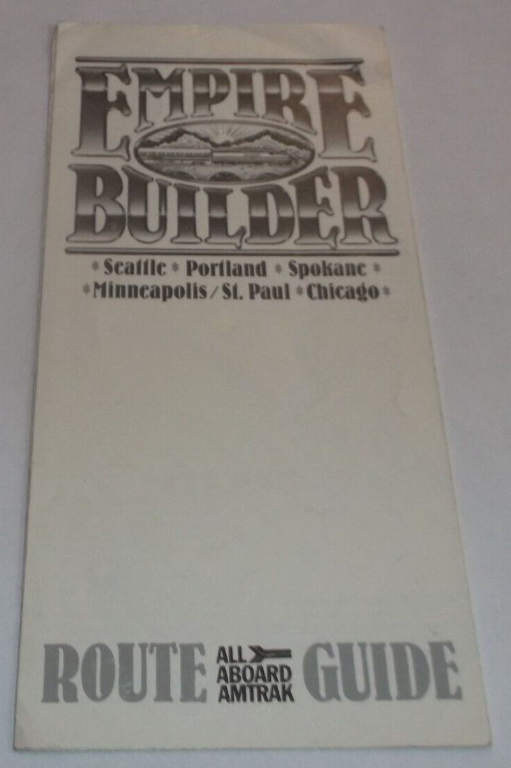 JANUARY 1984 AMTRAK EMPIRE BUILDER ROUTE GUIDE | eBay