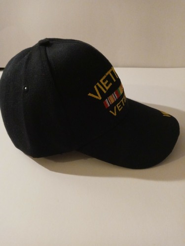 Vietnam Veteran Black Sports Cap Hook And Loop Closure | eBay
