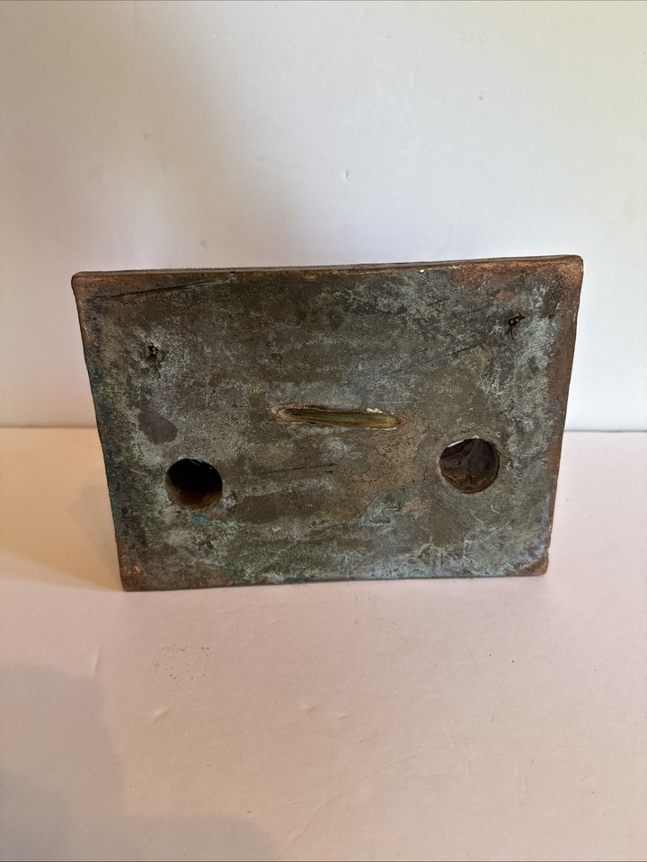 Antique Armor Bronze Double Ink Well Signed G.S.Allen Old Scribe Man | eBay