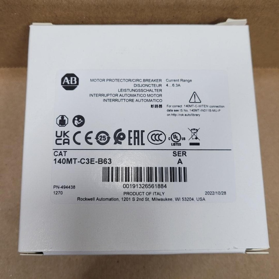 ALLEN BRADLEY 140MT-C3E-B63 Motor Protector / Circuit Breaker | eBay