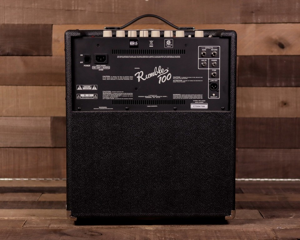 Fender Rumble 100 V3 Bass Amp Combo, Black/Silver | eBay