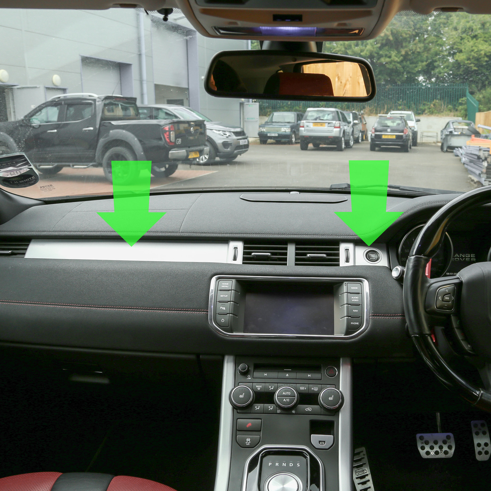 Interior dash inserts upgrade trim in Satin Black for Range Rover ...