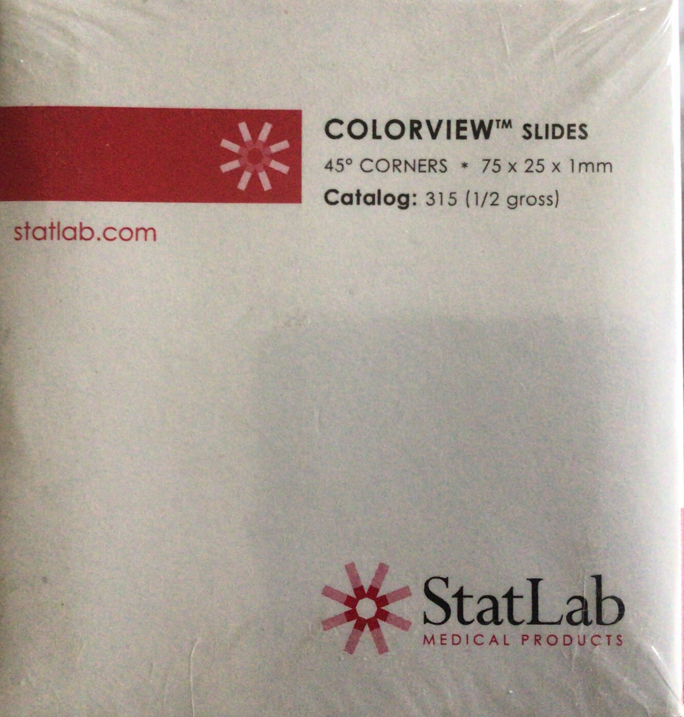Lot Of 3 Boxes Statlab Microscope Colorview Slides, 25 x 75 x 1mm Box ...
