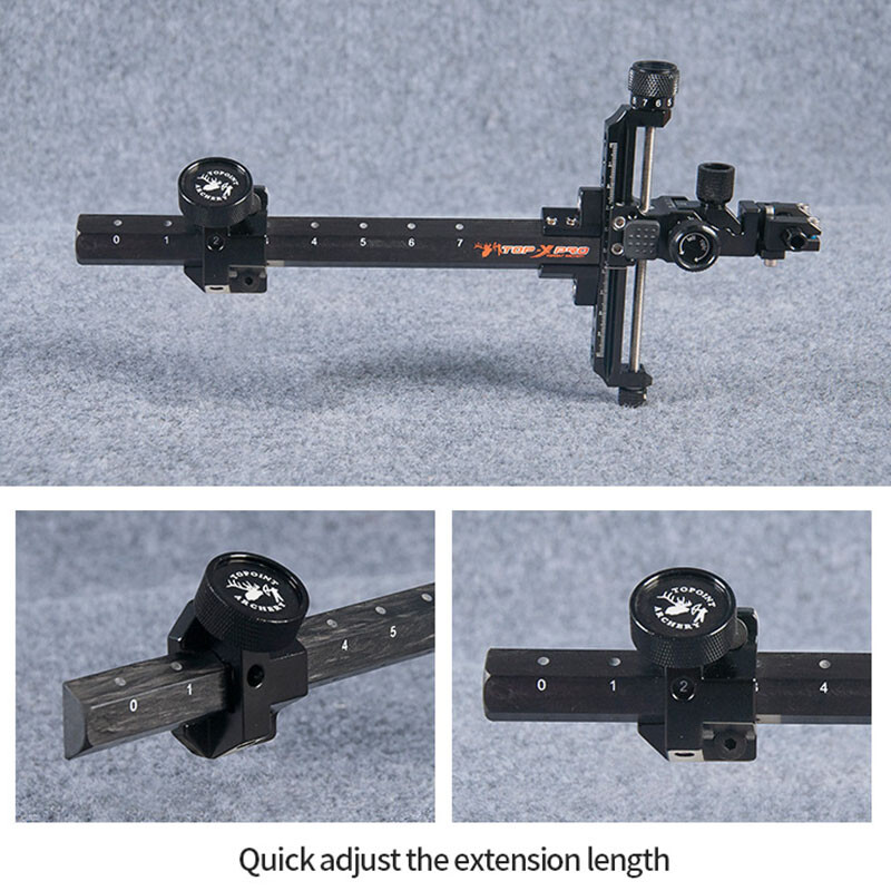 Compound Bow Sight 9" Carbon Bar Scope Sight 2x 4x 6x 8x Lens RH LH ...