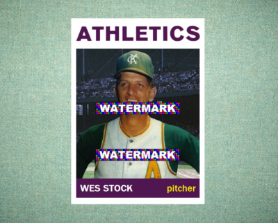 Wes Stock Kansas City Athletics A's 1964 Style Custom Baseball Art Card ...