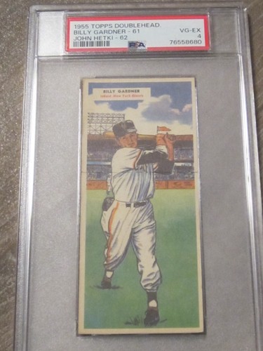 1955 Topps Double Headers - Billy Gardner, Johnny Hetki #61-62 (RC) for ...
